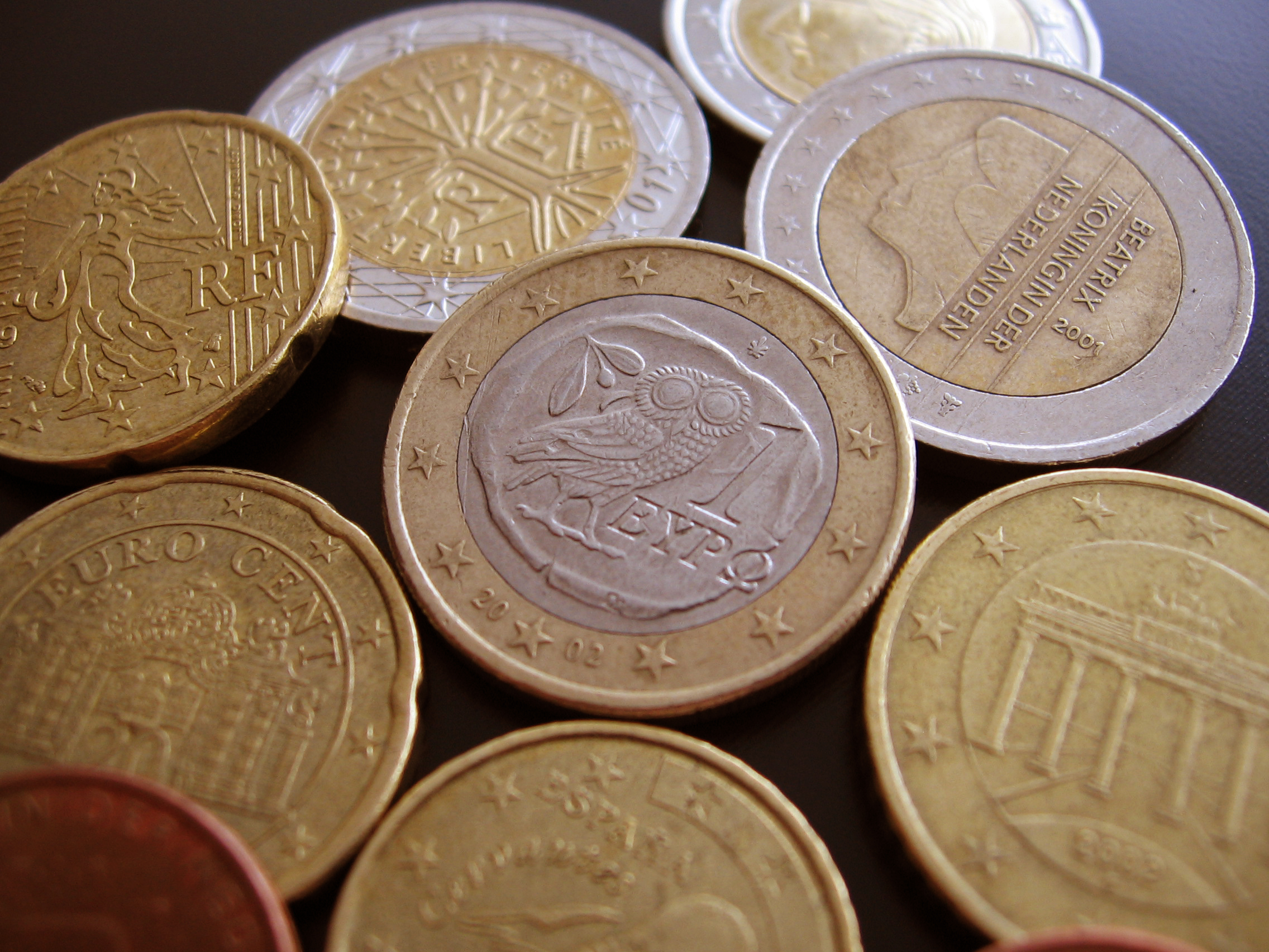 Euro Monnaie Drapeaux Des Pays
